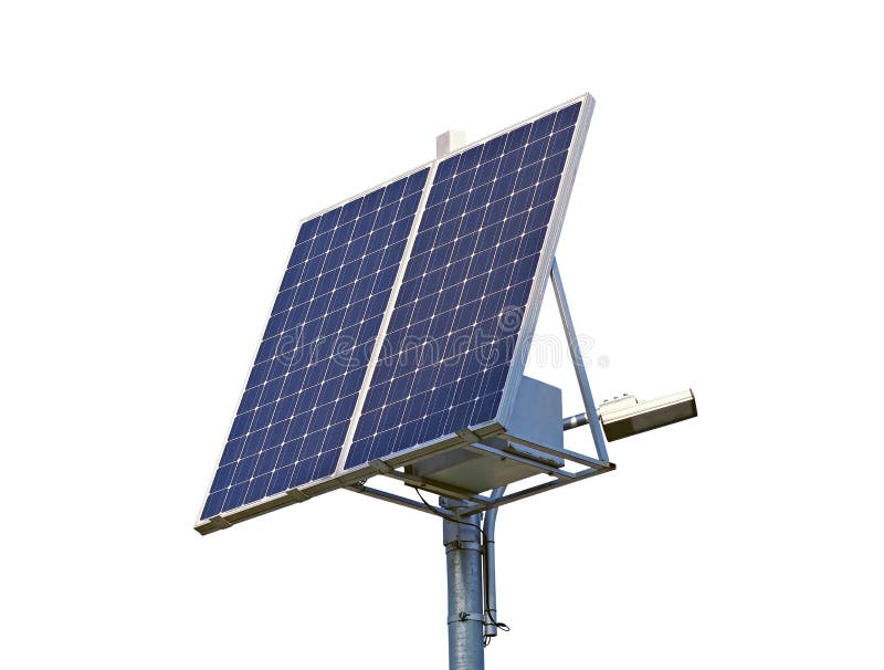 New solar panel on white stock image. Image of generation - 109995125