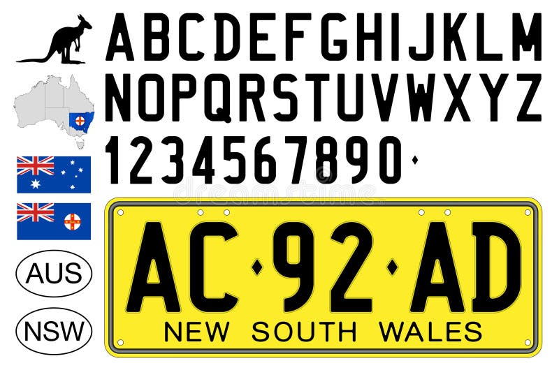 New South Wales Car License Plate Pattern, Australia Stock Vector ... New South Wales Car License Plate Pattern, Australia Stock Vector ...
