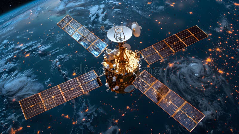 New Spacecraft is Flying on a Space Mission Stock Photo - Image of ...