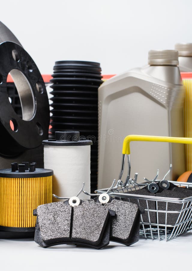 New Spare Parts for Cars. Vertical Format Stock Image - Image of parts ...