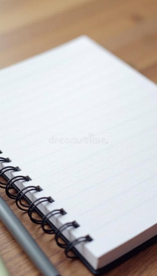 New Spiral Notebook, White Paper, Close Up Shot, Minimal, Work Stock ...