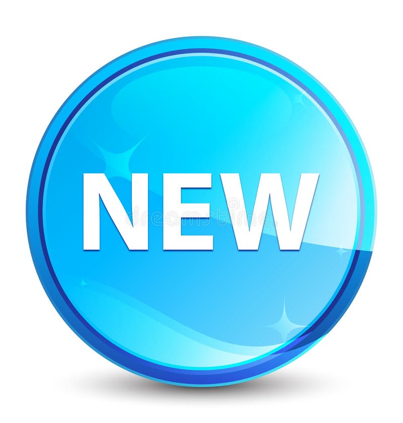 New Splash Natural Blue Round Button Stock Vector - Illustration of ...