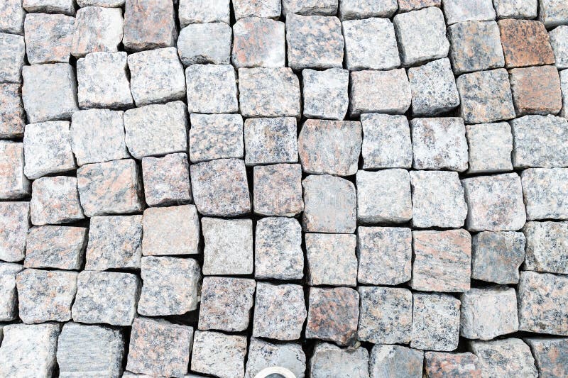 New Split Stones on Cobblestone Pavement Stock Photo - Image of russia ...