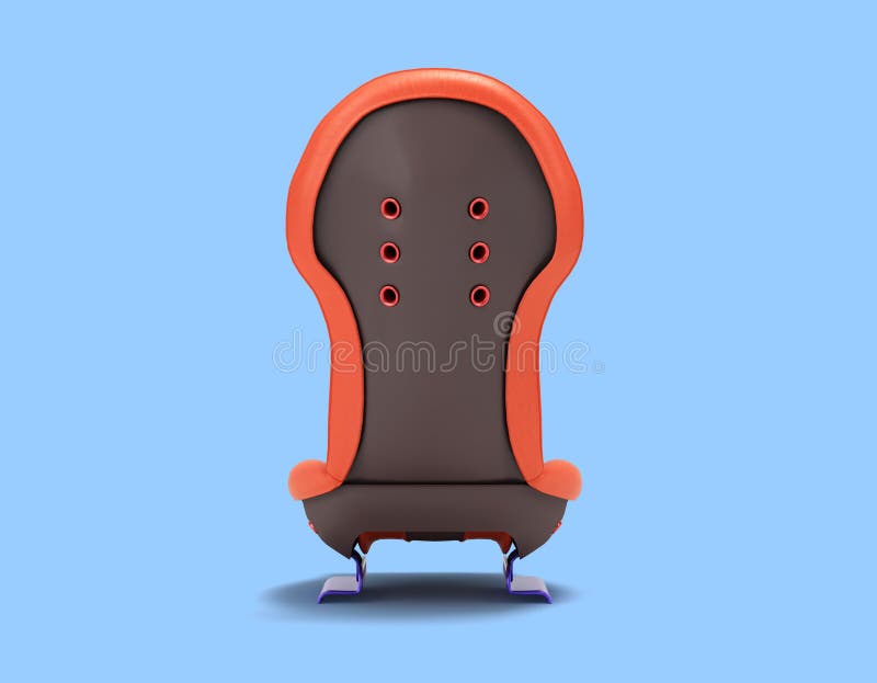 New Sport Car Seat Back View 3d Render on Blue Stock Illustration ...
