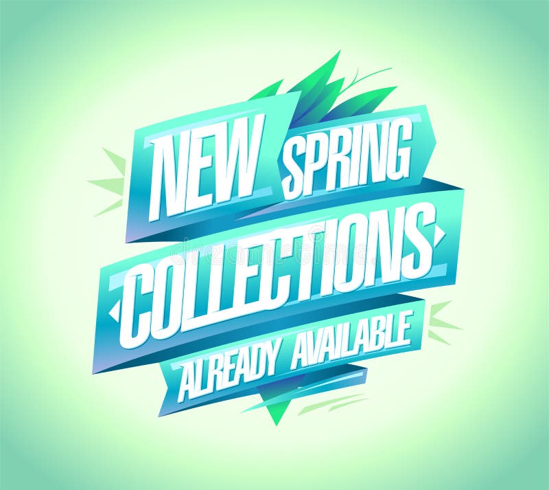 New Spring Collections Advertising Design Stock Vector - Illustration ...