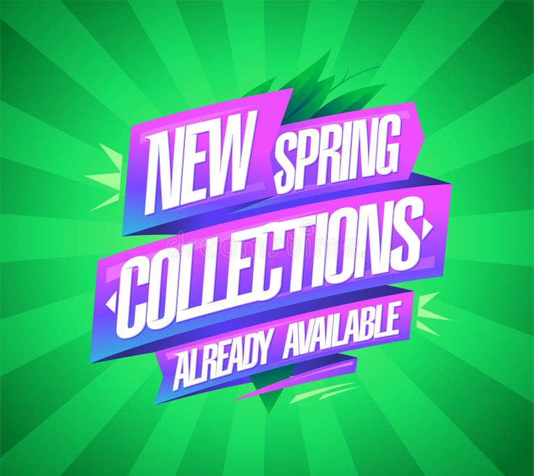 New Spring Collections Already Available, Vector Banner Stock Vector ...
