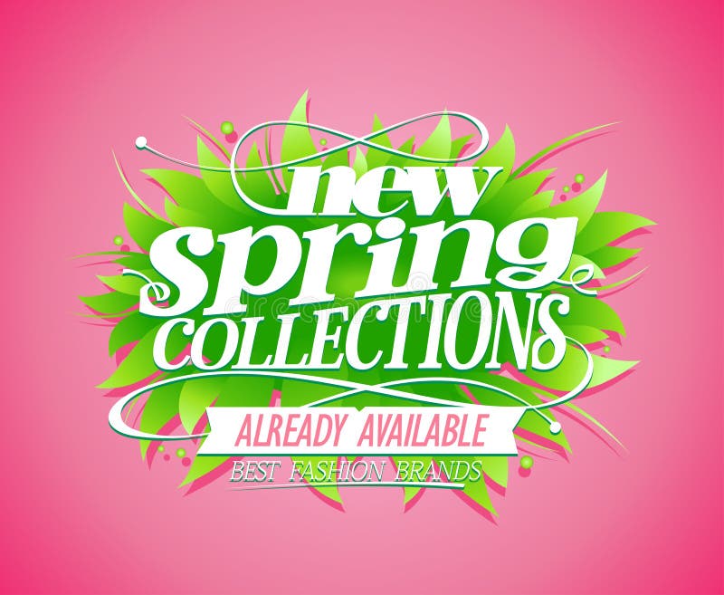 New Spring Collections Advertising Design Stock Vector - Illustration ...