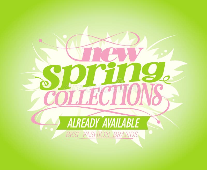 New Spring Collections Advertising Design Stock Vector - Illustration ...