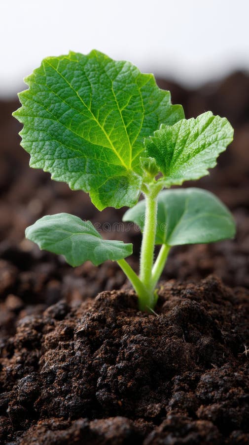 New Sprout Emerging from Soil Symbolizing Growth Hope and Potential for ...