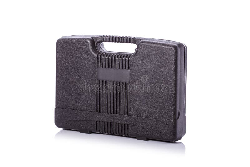 New Square Black Tool Box. Studio Shot Isolated on White Stock Image ...