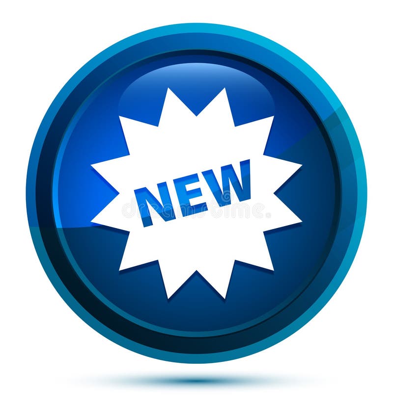 New Star Badge Icon Elegant Blue Round Button Illustration Stock Vector ...