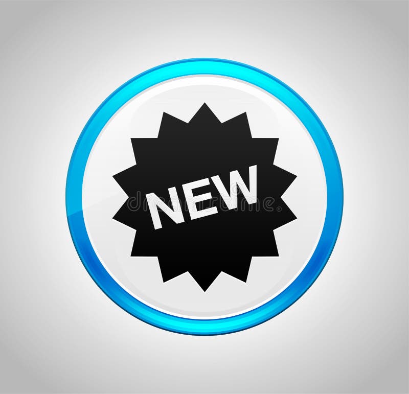 New Star Badge Icon Round Blue Push Button Stock Illustration ...