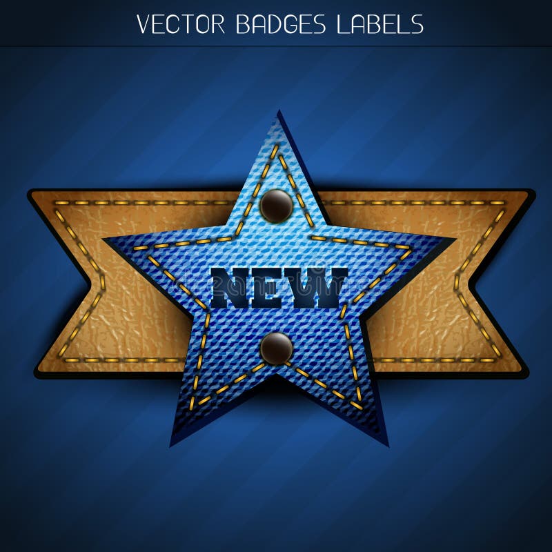 Star label design stock vector. Illustration of leather - 43894173