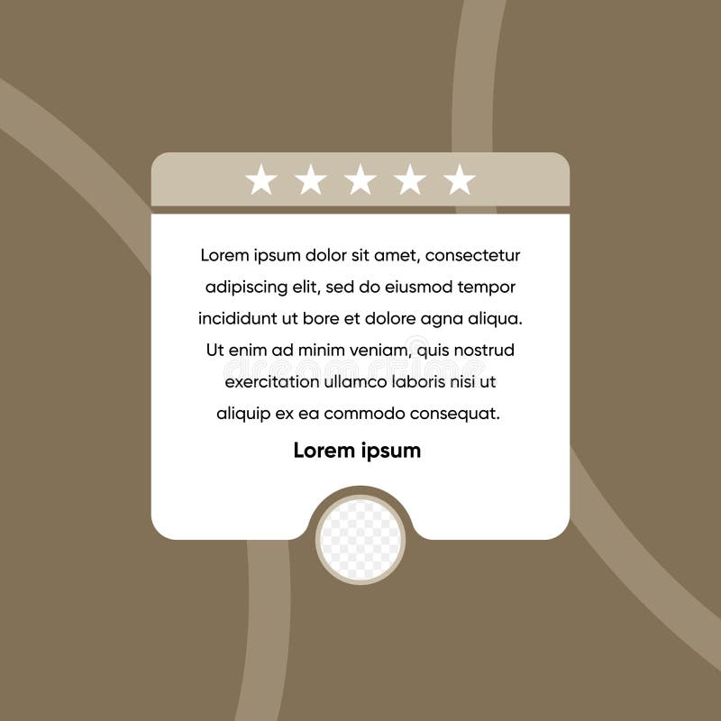5 Star Rating Testimonial Design - Web Testimonial Stock Vector ...