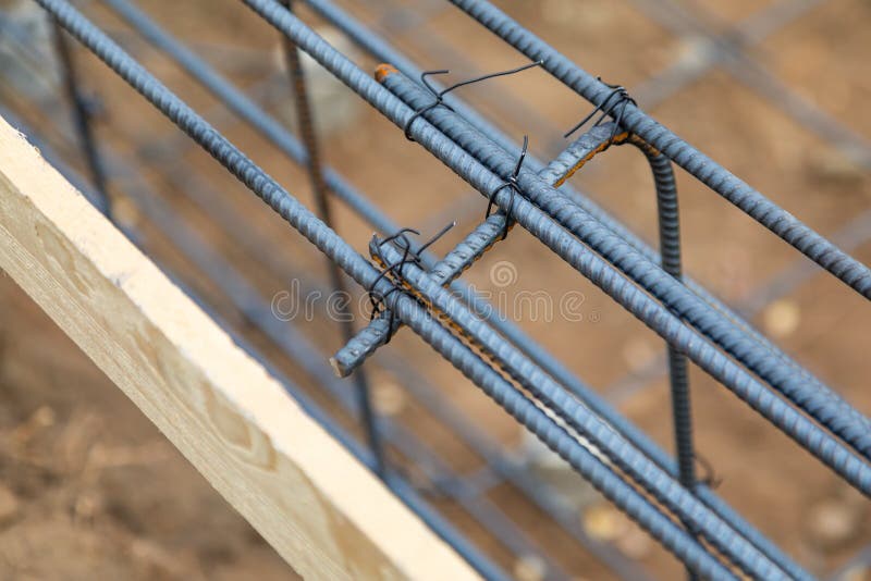 New Steel Rebar Framing Abstract at Construction Site Stock Image ...