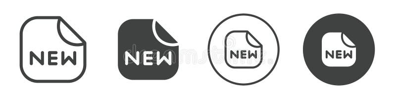 New Sticker Icon Vector Logo Outline Stock Vector - Illustration of ...