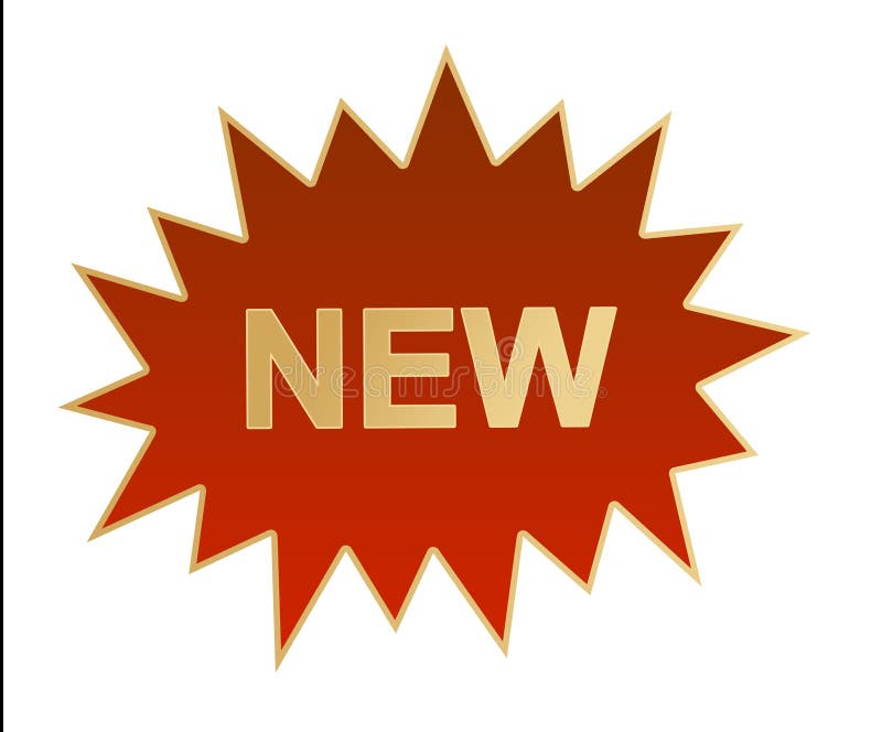 New Sticker stock vector. Illustration of adhesive, button - 10623992