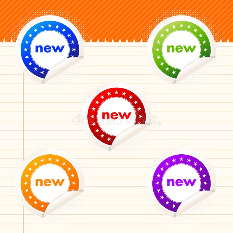 New stickers stock vector. Illustration of business, location - 23221393