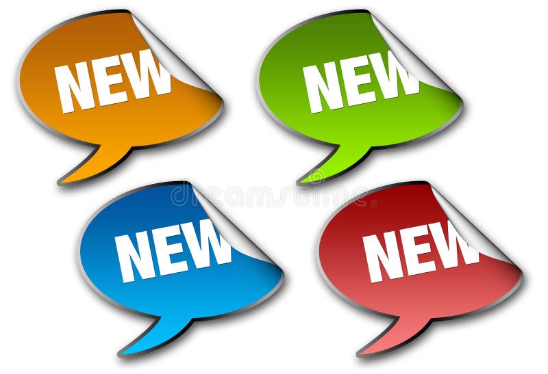 New stickers stock illustration. Illustration of badge - 26374447