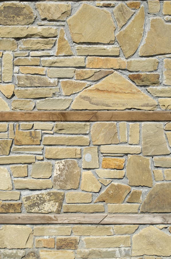 New Stone Cladding Plates on the Wall Stock Photo - Image of building ...