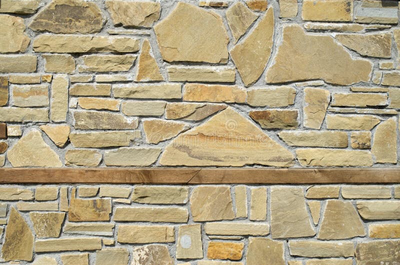 New Stone Cladding Plates on the Wall Stock Photo - Image of horizon ...