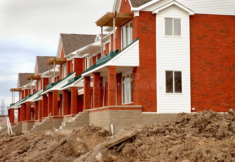 New Strip Housing stock image. Image of pile, architecture - 10729101