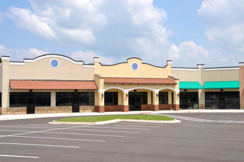 Tropical strip mall stock photo. Image of beige, exterior - 8939158