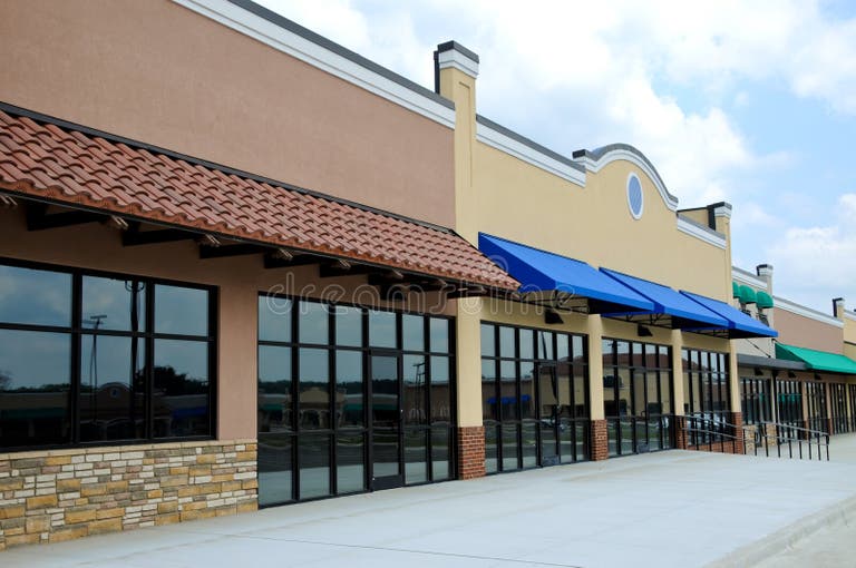 New Strip Mall stock image. Image of exterior, modern - 11002213