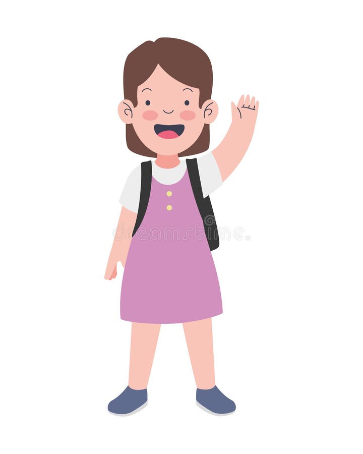 New Student Smiling stock illustration. Illustration of waving - 367697117