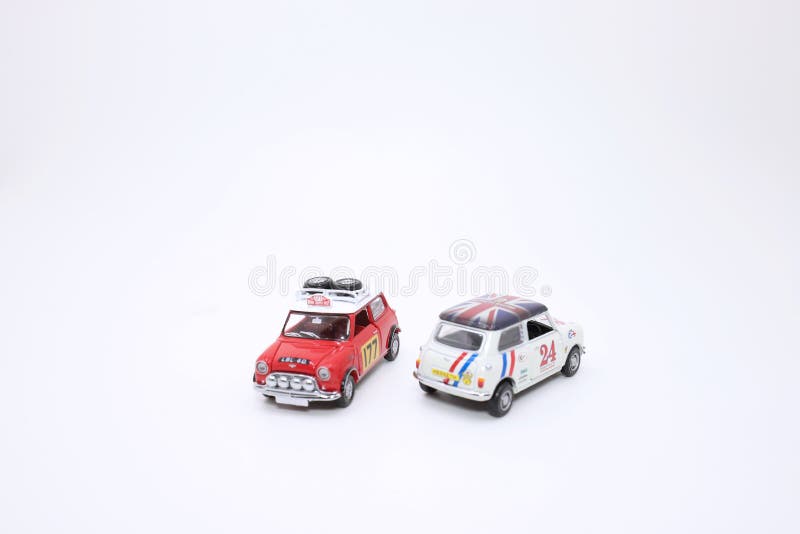 New Style Mini Cooper on a White Editorial Photography - Image of dinky ...