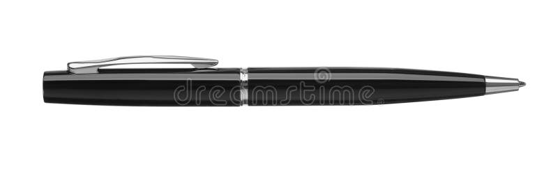 New Stylish Black Pen Isolated on White Stock Photo - Image of element ...