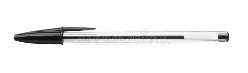 New Stylish Black Pen Isolated on White Stock Photo - Image of school ...