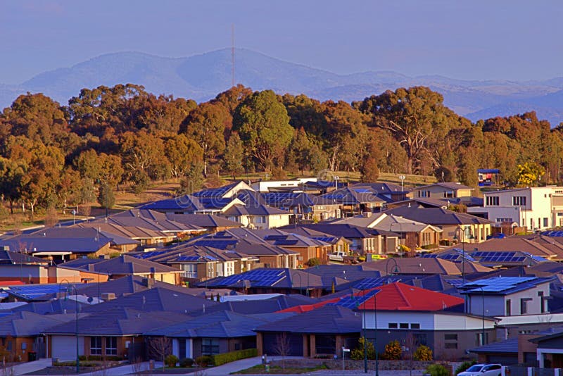 New Suburbs High Density Roof Coverage Stock Photo - Image of suburbs ...