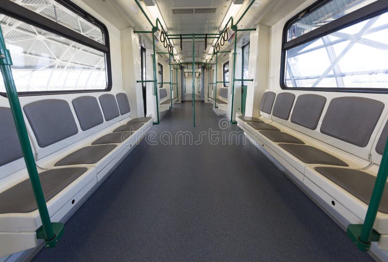 New Subway Train from the Inside Stock Image - Image of modern, travel ...