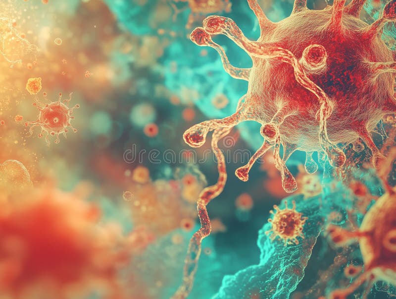 New, Super Virus, Under the Microscope. Danger of a Pandemic, Concept ...