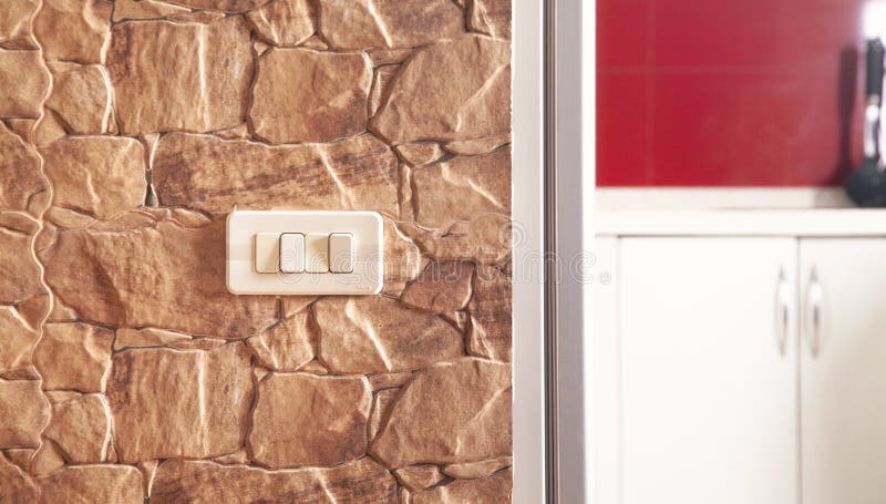 New Switch in the Kitchen Wall Stock Image - Image of switch ...
