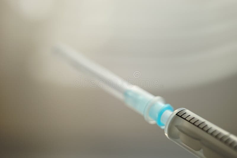 New Syringe in Case, Side View, Selective Focus Stock Photo - Image of ...