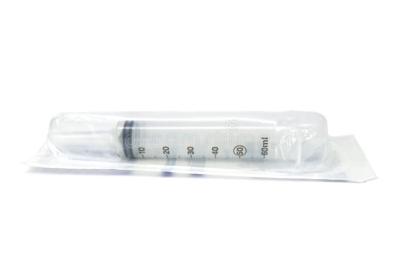 New syringe in package. stock photo. Image of care, heal - 65446684
