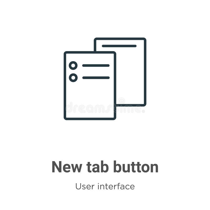 New tab line icon. stock vector. Illustration of sign - 85937165