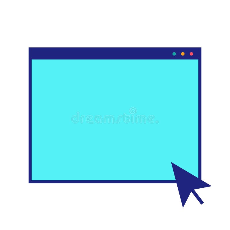 New Tab Icon Flat Design Vector Stock Illustration - Illustration of ...