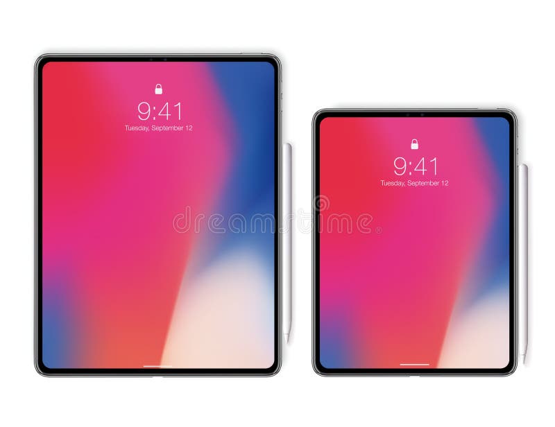 New Tablet Pro X Vector Illustration Isolated on White Background Stock ...