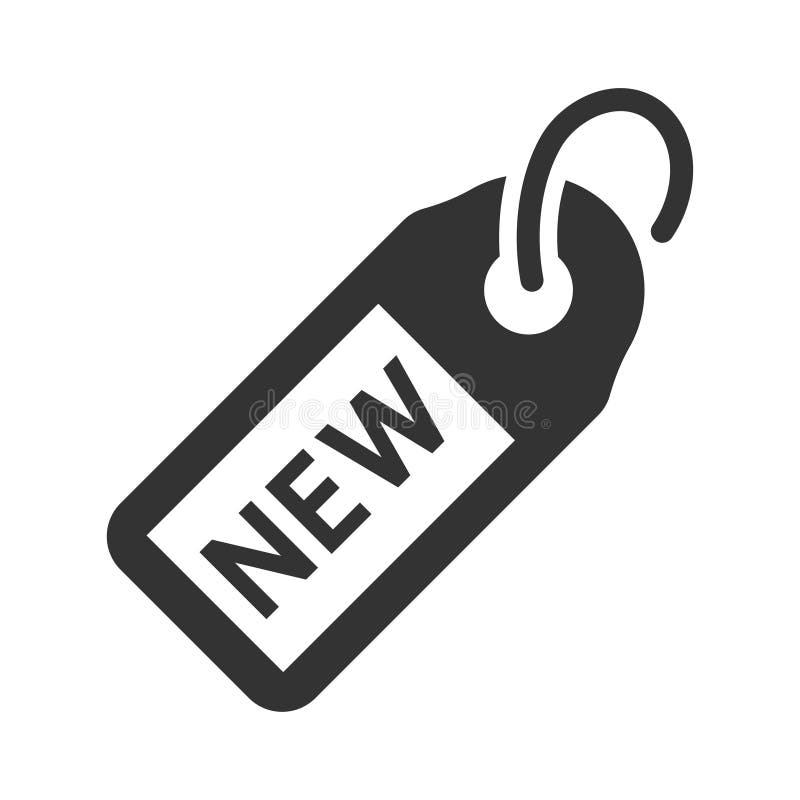 New tag icon stock vector. Illustration of badge, advertising - 198403435