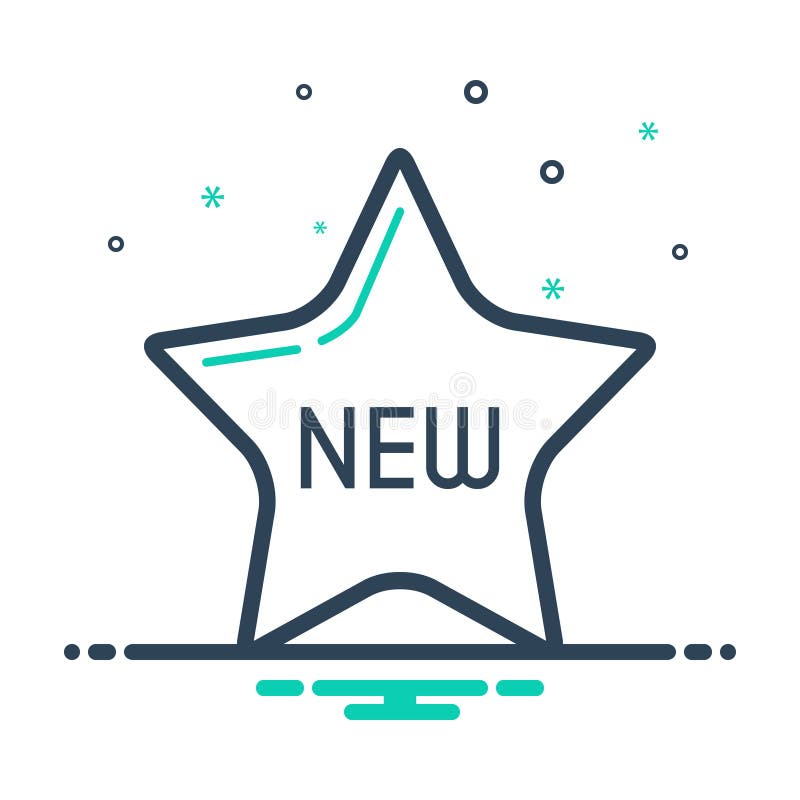 Black Mix Icon for New Tag, Label and New Stock Illustration ...