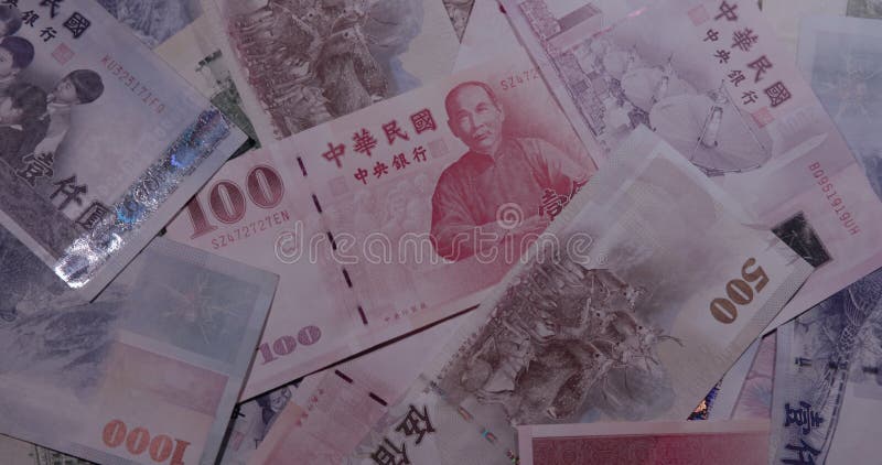 New Taiwan Dollar, Different Banknotes Stock Footage - Video of coins ...