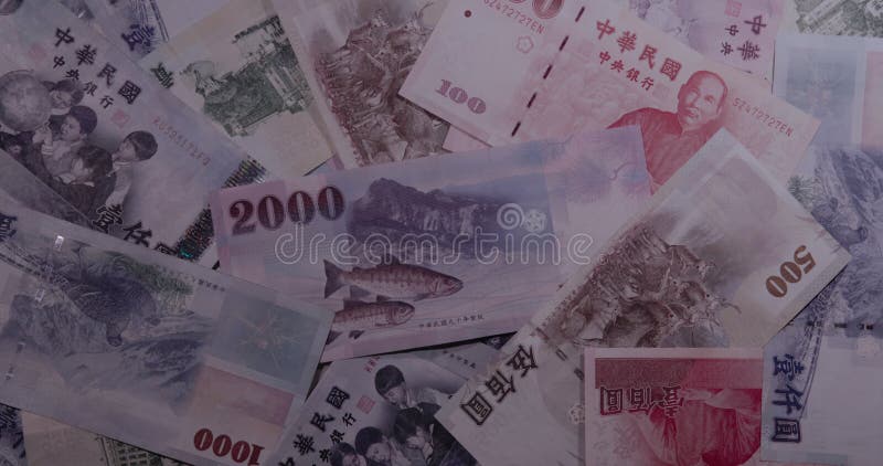 New Taiwan Dollar, Different Banknotes Stock Video - Video of cash ...
