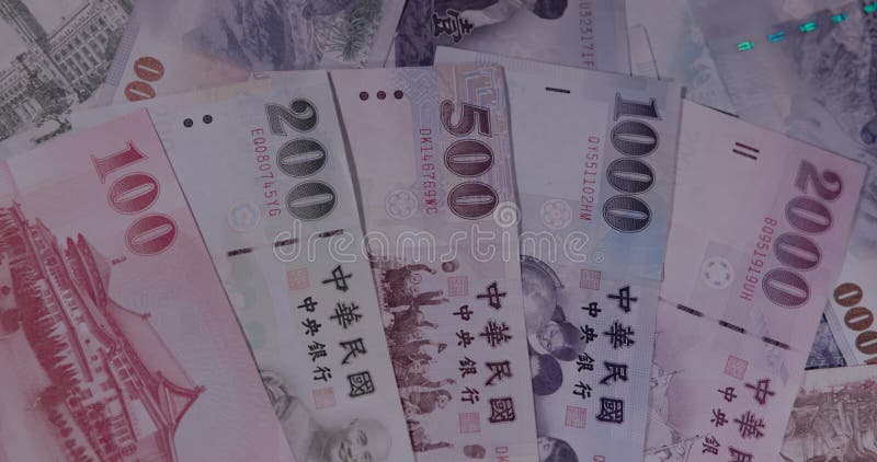 New Taiwan Dollar, Different Banknotes Stock Video - Video of foreign ...