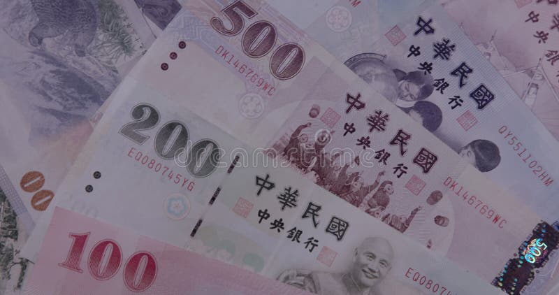 New Taiwan Dollar, Different Banknotes Stock Video - Video of bill ...