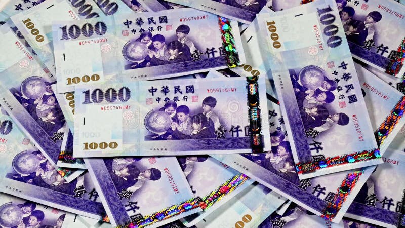 New Taiwan Dollars bill stock video. Video of business - 306978709
