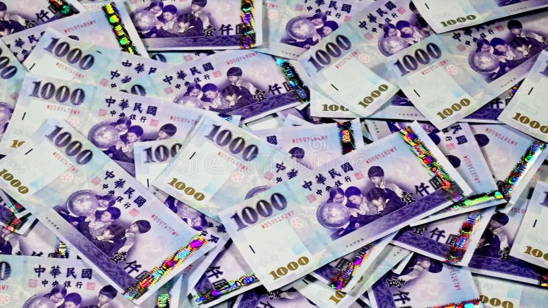 New Taiwan Dollars bill stock video. Video of financial - 306978981