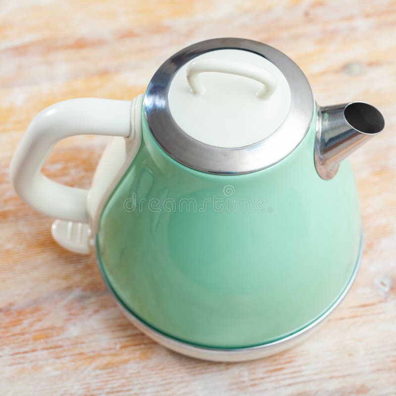 Image of New Teapot on Table in Home Interior Stock Image - Image of ...